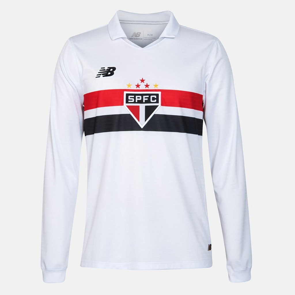 Camisa de Time - SPFC Branca Manga Longa 2024 - Pronta Entrega Edição ...