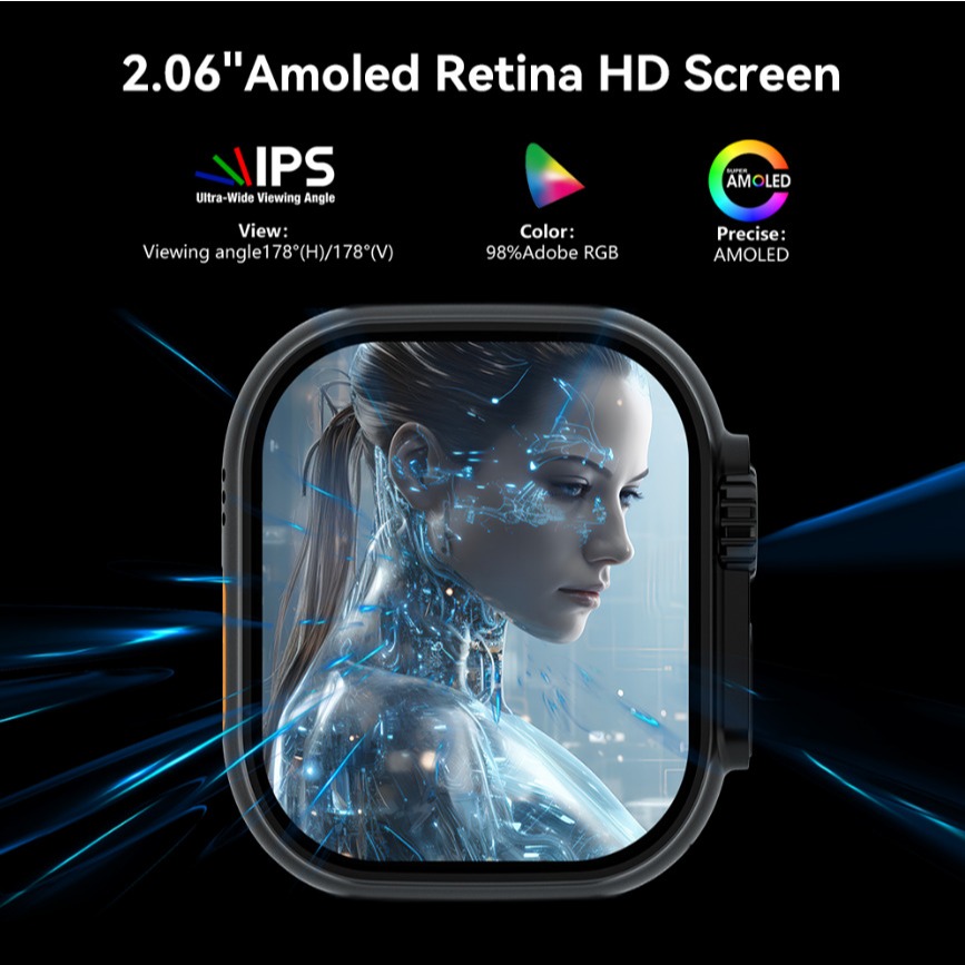 Smartwatch Ultra AI 3 Relogio Inteligente 4G Entrada Para Chip NFC ChatGPT Microwear Original ...