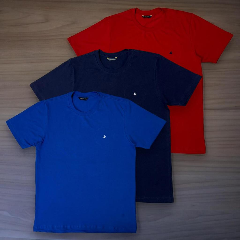 kit 3 Camisetas Masculina Brooksfield Original | Shopee Brasil
