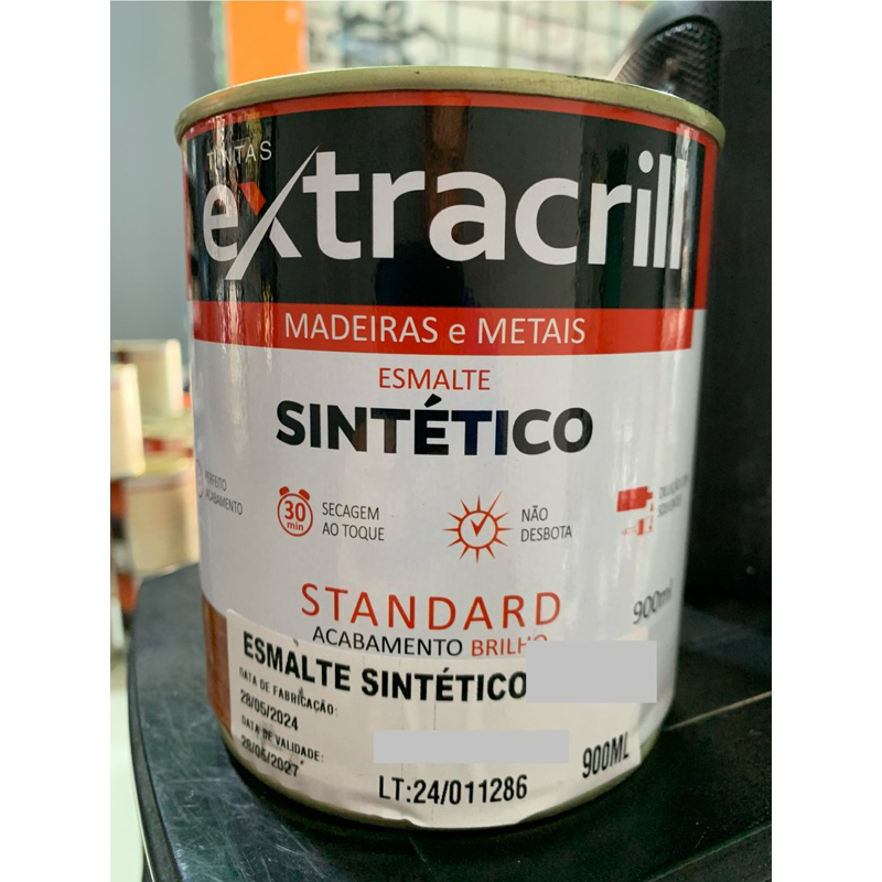 Esmalte Sintético Extracrill PRETO FOSCO 900ml (1/4) | Shopee Brasil