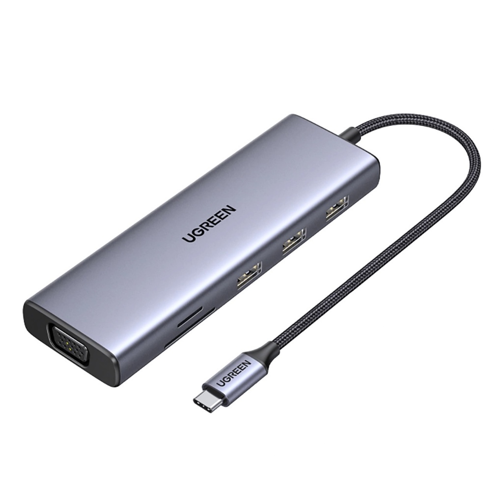 Hub Dock 9x1 Usb-c Ugreen Hdmi 4k Rede Rj45 Vga Tf Sd 100w | Shopee Brasil