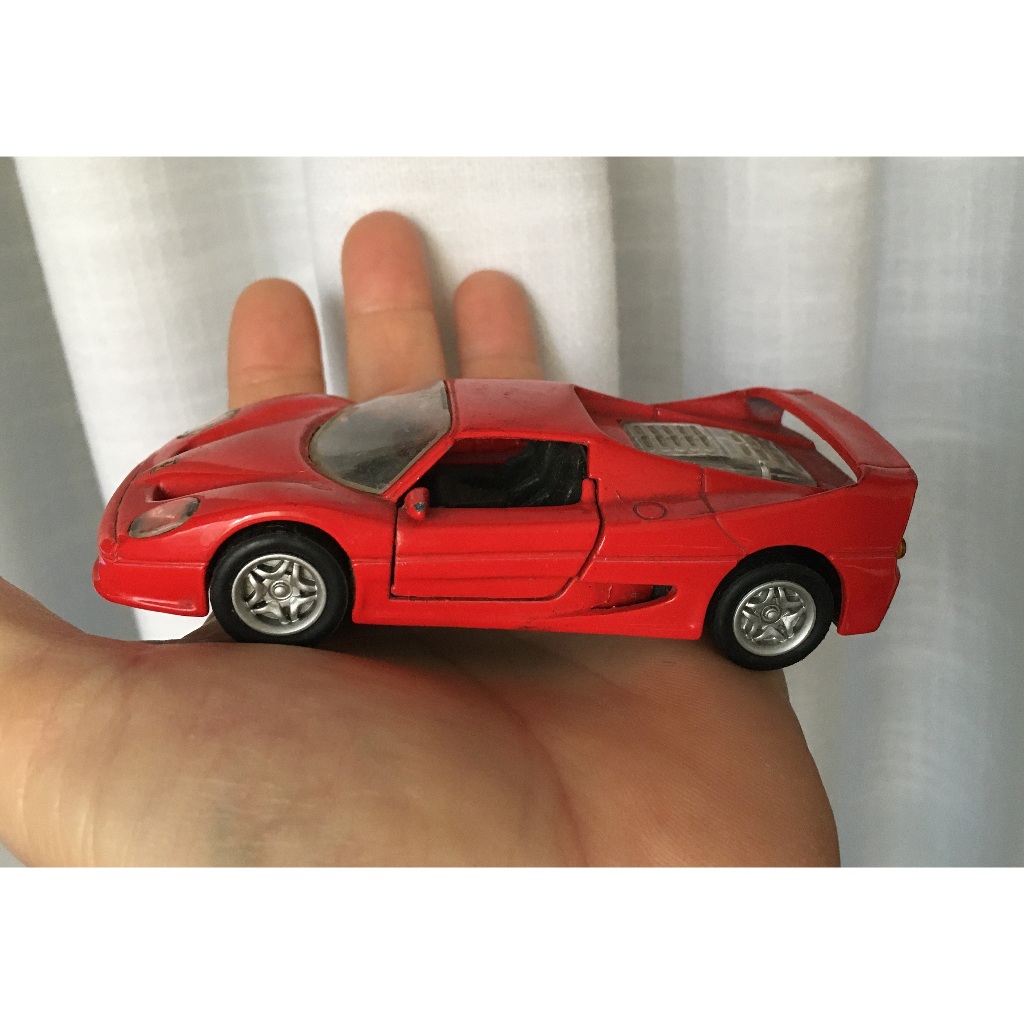 Miniatura Ferrari F50 vermelha Maisto Shell pneu borracha esc 1/39 abre ...
