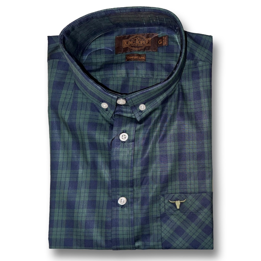 Camisa Xadrez Country King Roper Farm masculino Rodeio cowboy | Shopee ...