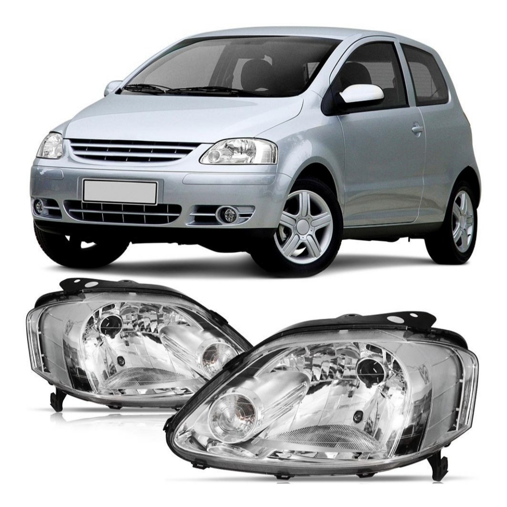 Farol Dianteiro Fox 2003 2004 2005 2006 2007 2008 2009 Foco Simples ...