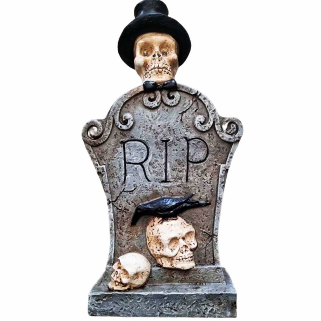 LAPIDE RIP CAVEIRA RESINA 36CM | Shopee Brasil