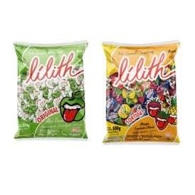 Kit 2x PcT De Bala Macia Lilith Maça Verde e Sortida 500g. | Shopee Brasil