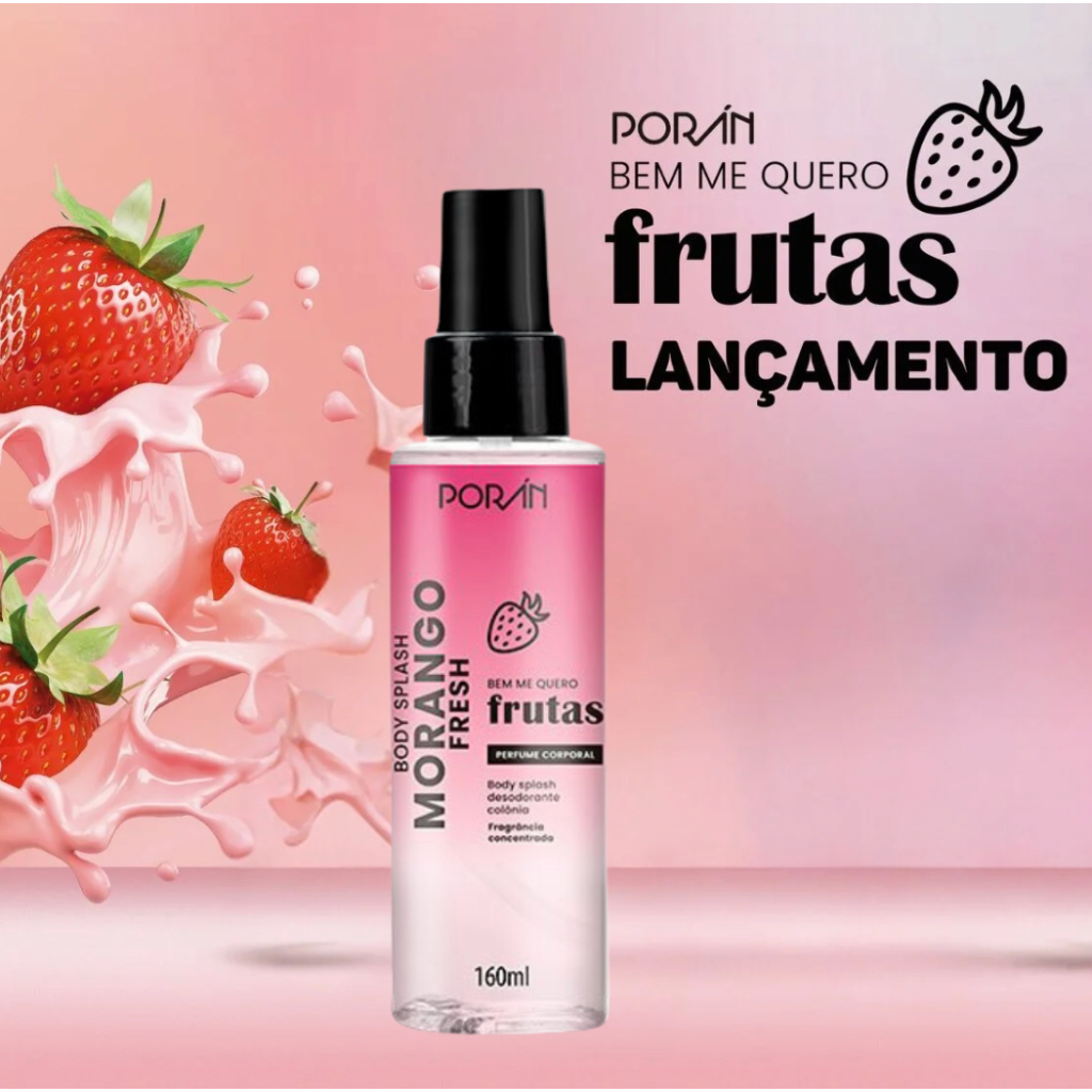 KIT OU UNIDADE Body Splash PORAN 160ml Colônia Corporal - Escolha o Seu ...
