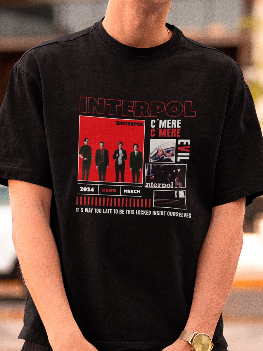 Camiseta Unissex Artista Interpol 100% Algodão Fio 30.1 - Preta | Shopee Brasil