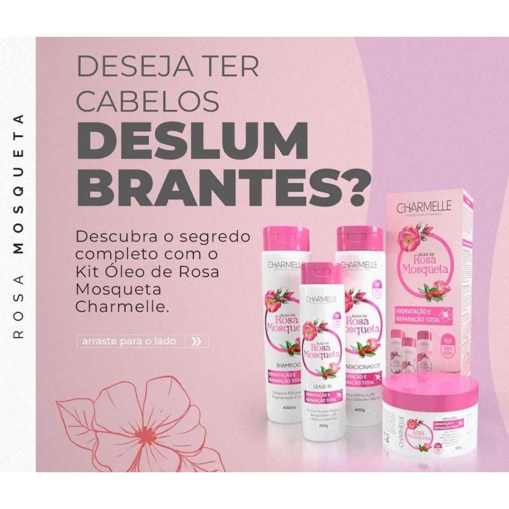 Kit Capilar Profissional Rosa Mosqueta Charmelle | Shopee Brasil