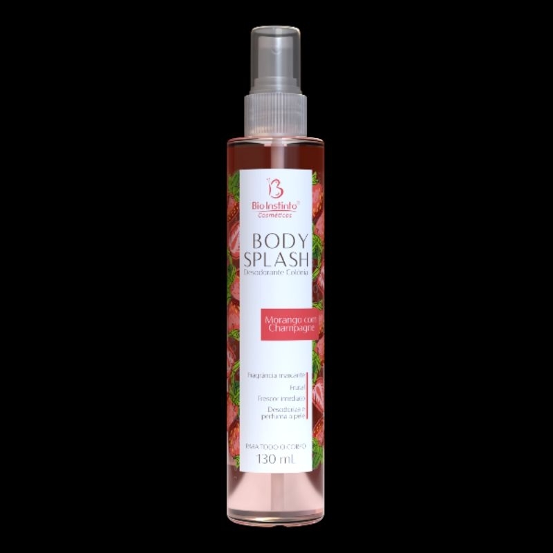 Body Splash Morango com Champagne Bio Instinto 130 ml | Shopee Brasil
