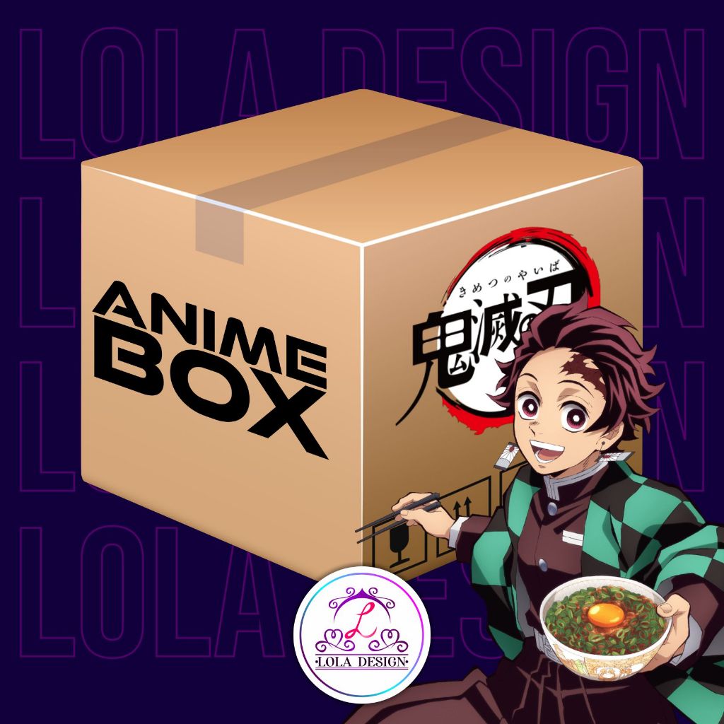 Kit Anime Box Tema Demon Slayer Personalizado - Caixa Anime Geek ...