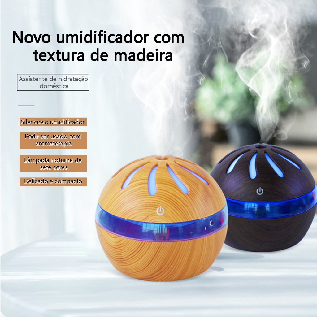 Umidificador De Ar E Difusor Aromatizador De Ambiente Grãos De Madeira ...