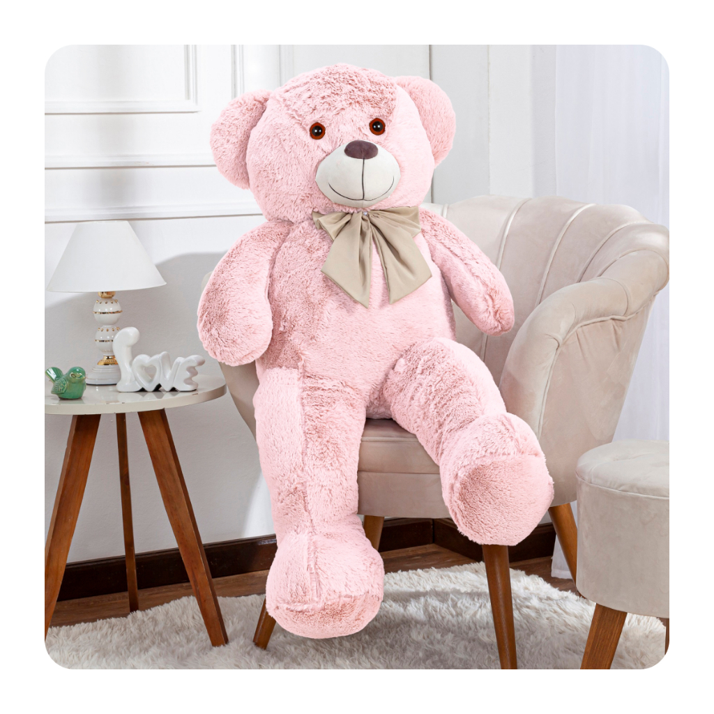 Urso Pelúcia Gigante 1.10m Teddy | Shopee Brasil