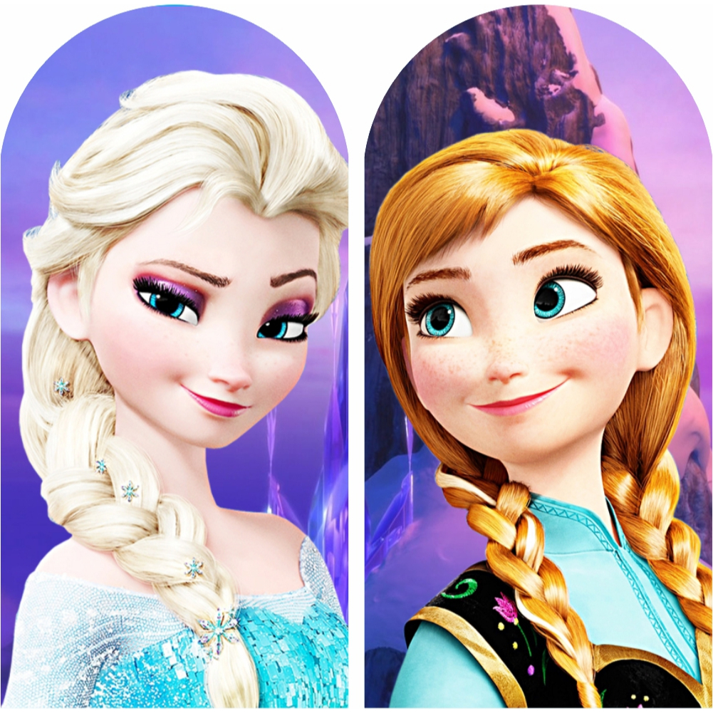 KIT PAINEL DE FESTA FROZEN ANA E ELSA - 2 PAINEIS ROMANOS NA MEDIDA DE ...