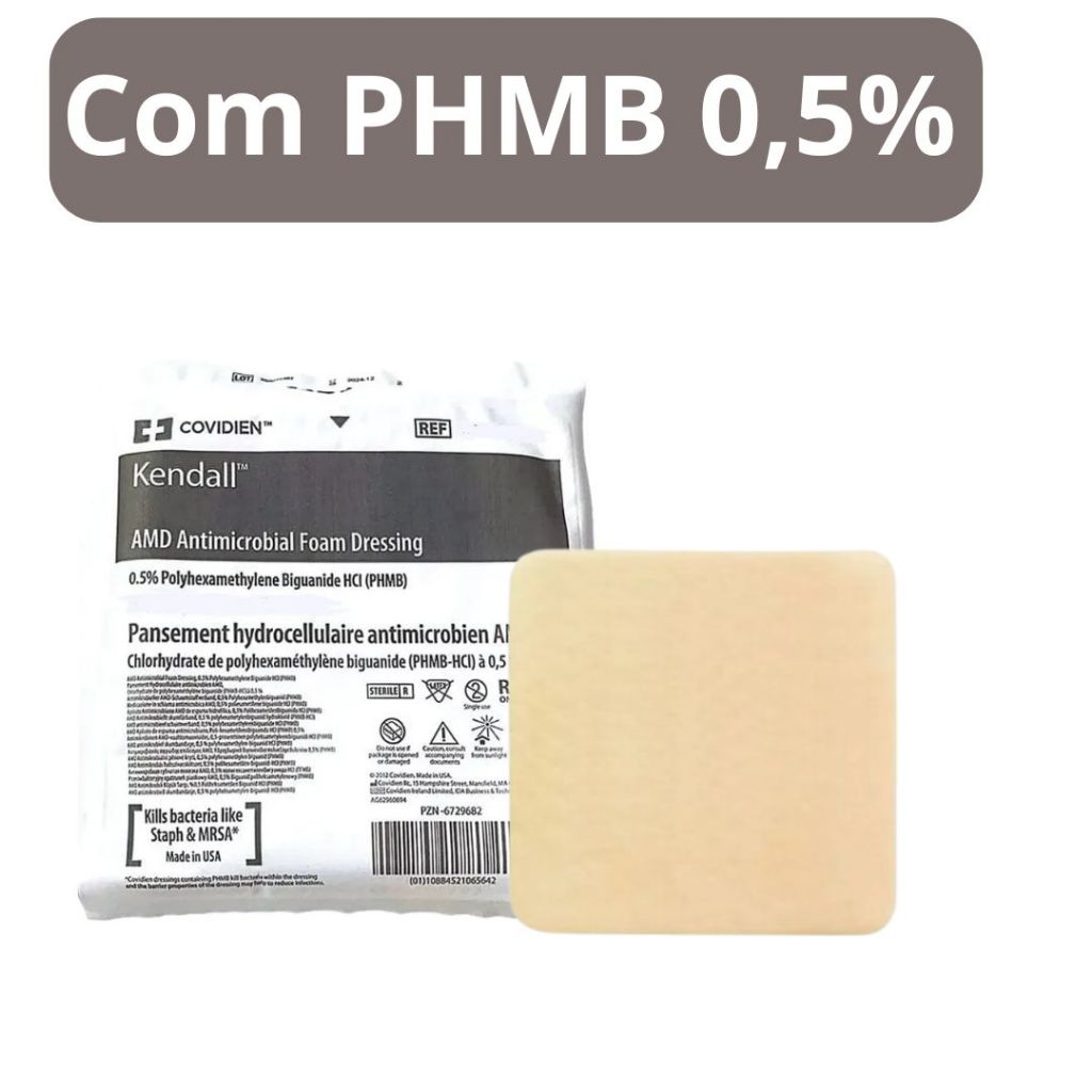 Curativo de Espuma Antimicrobiana com PHMB- Covidien | Shopee Brasil