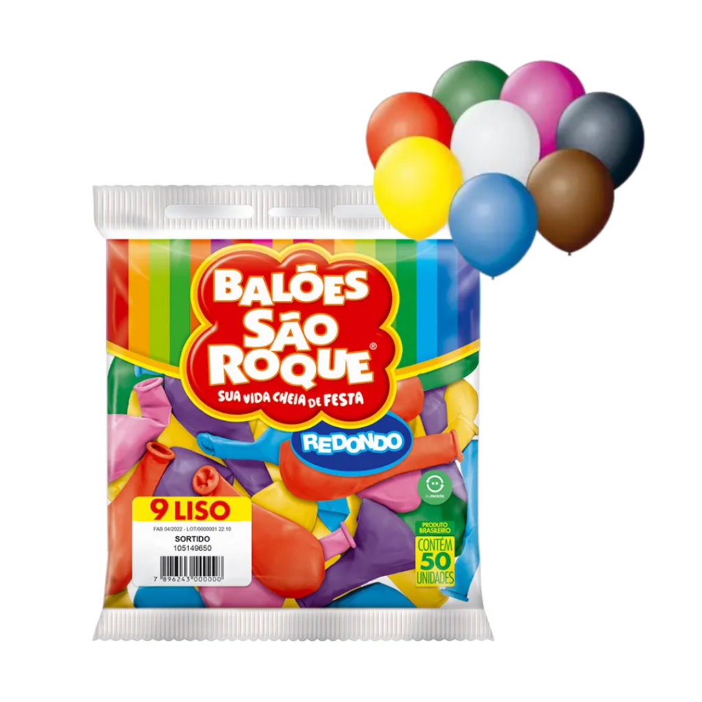 BALÃO PARA FESTAS N9 SÃO ROQUE C/ 50 UNIDADES VÁRIAS CORES | Shopee Brasil