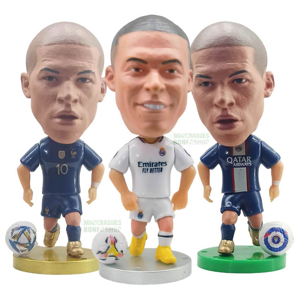 Mini Craque Kylian Mbappé Clubes ou Seleção PSG, Real Madrid, França ...