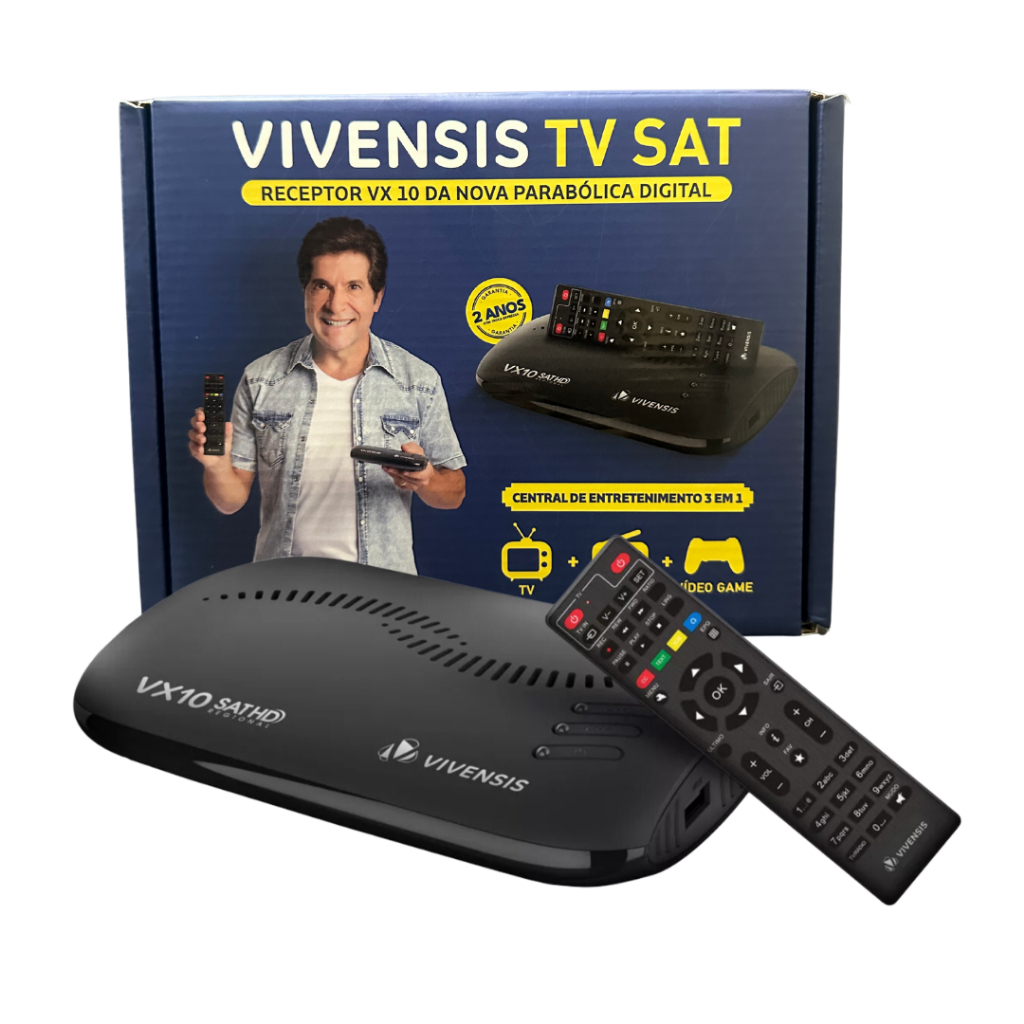 Receptor Digital Vivensis Vx10 Tv Sat Hd Regional 5g Ku | Shopee Brasil