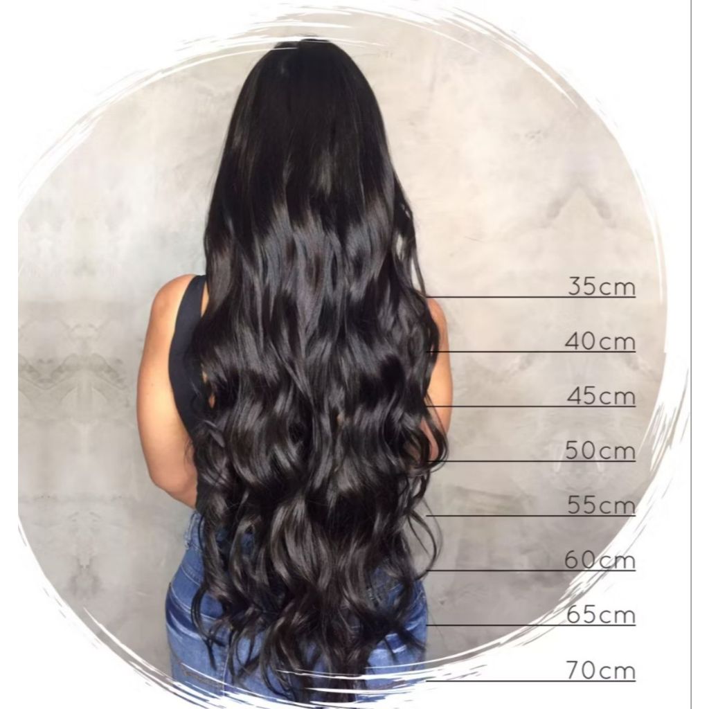 Cabelos Humanos TELADO Alongamento mega hair Liso ou ondulado (LEIA A ...