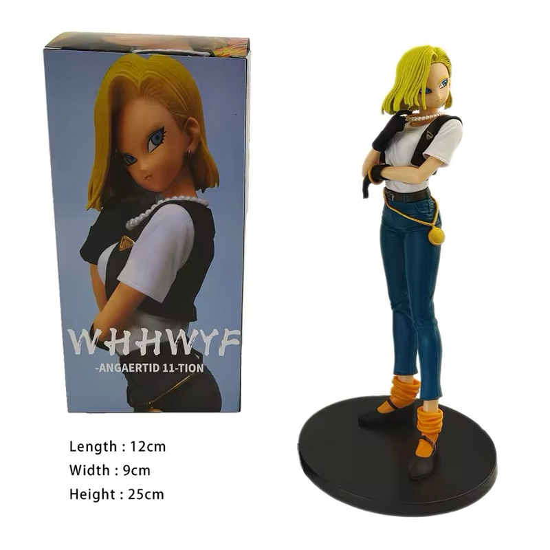 Action Figure Dragonball Z Android 18 Figura Anime 25cm | Shopee Brasil