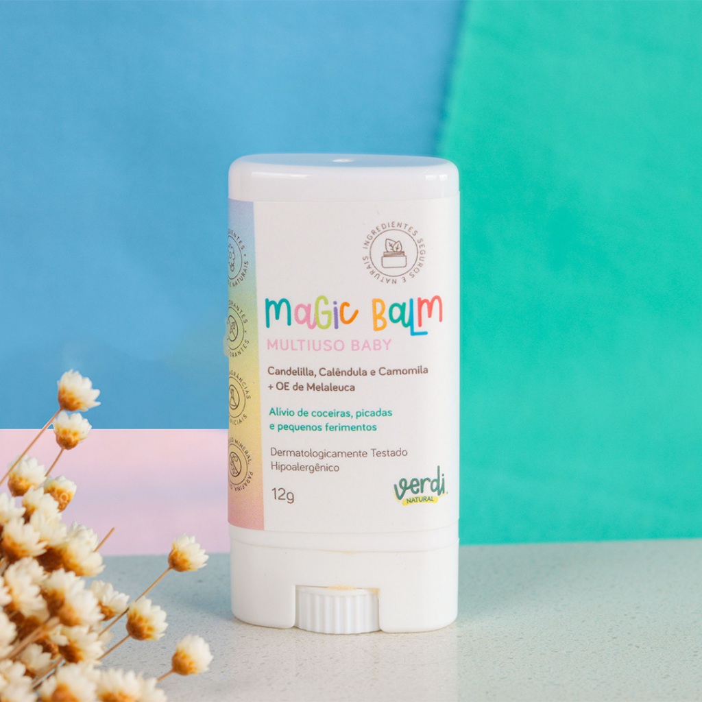 Magic Balm Multiuso Baby Bálsamo Alívio de Picadas e Coceiras Verdi ...