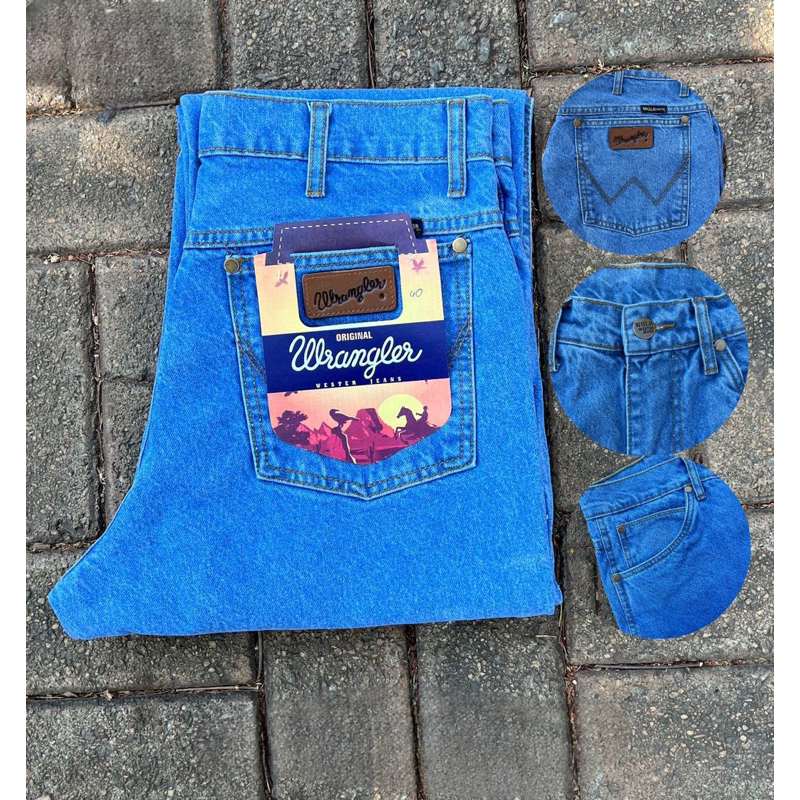 Calça country wangler Peão Americana 100% algodão | Shopee Brasil