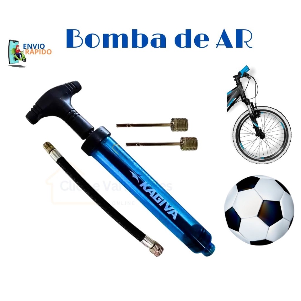 Bomba de AR para encher bola, para encher Pneu de bicicleta - KAGIVA | Shopee Brasil