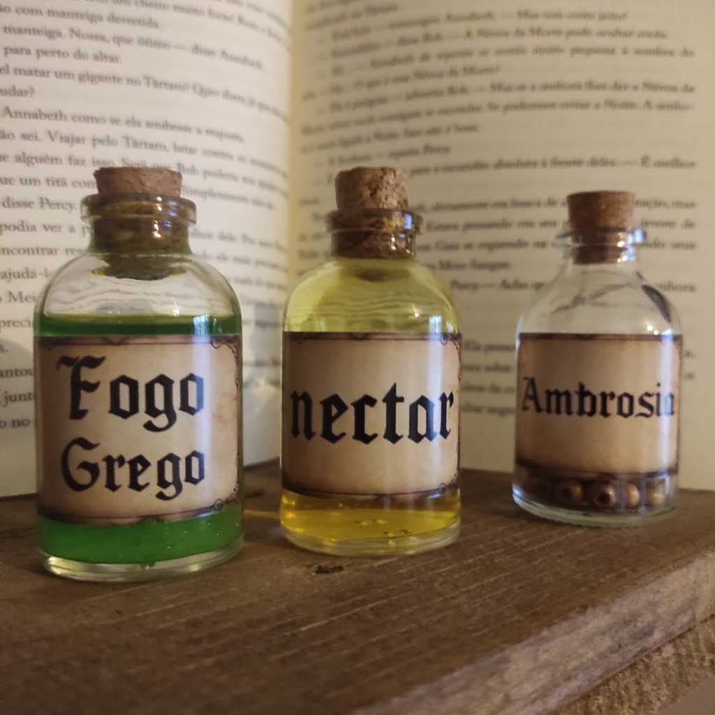 Kit 3 poções Percy Jackson - Fogo Grego, Néctar e Ambrosia | Shopee Brasil