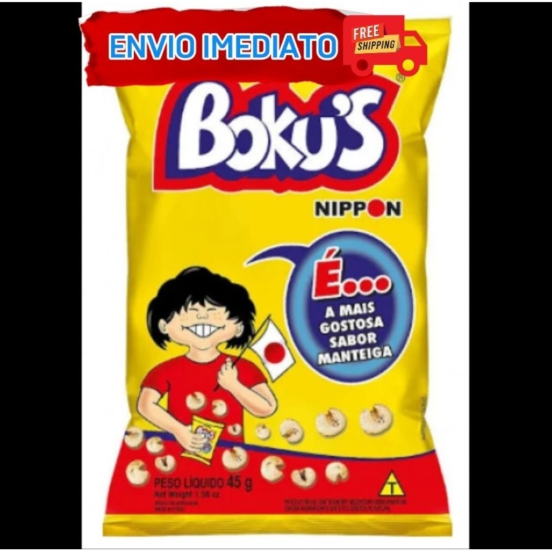 PIPOCA BOKUS 45G SALGADA PACOTE 10 UNIDADES | Shopee Brasil