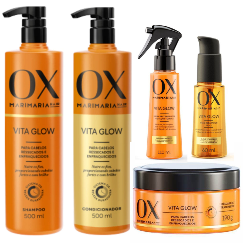Linha Ox Mari Maria Vita Glow Shampoo e Condicionador 500ml - Escolha ...