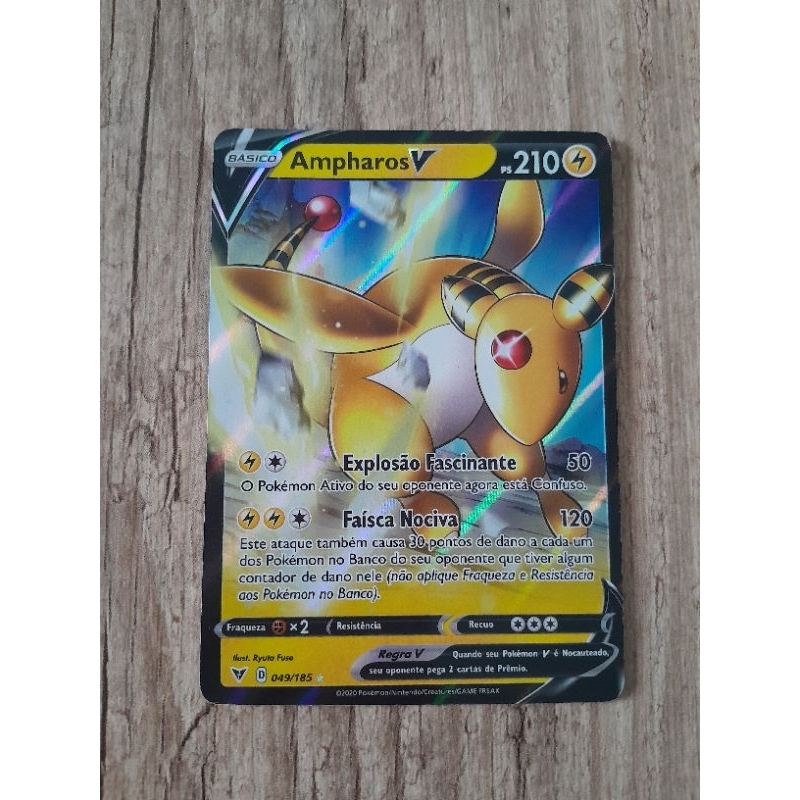 Carta Pokemon Ampharos V Ultra Rara Original NM | Shopee Brasil