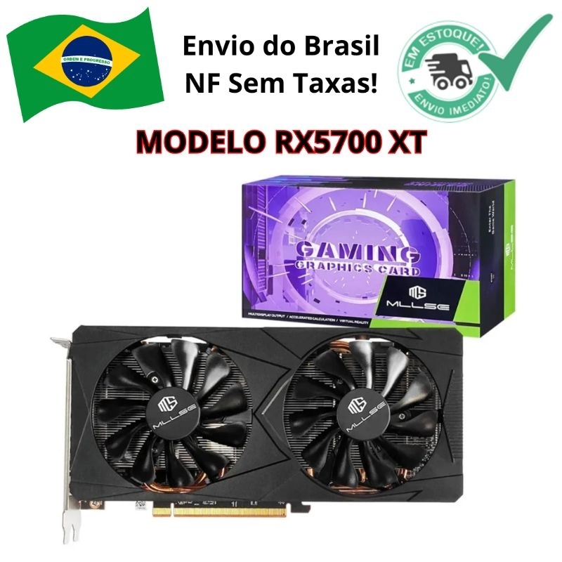 Placas de Vídeo AMD RX5700XT 8GB GDDR6 / RX 580 8GB 2048SP GDDR5 BLACK WHITE | Shopee Brasil