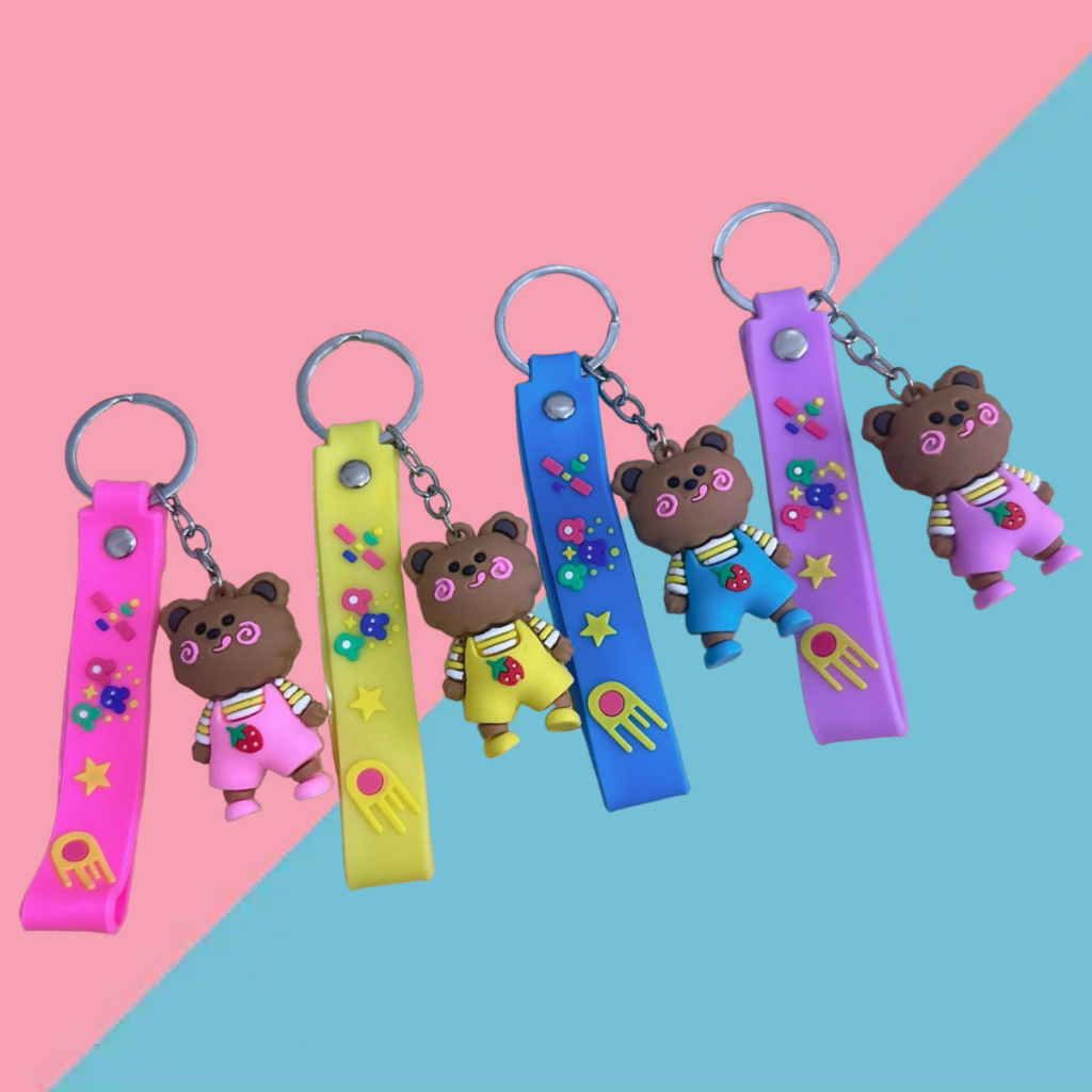 Kit 12 chaveiros de silicone 3d Bonito dos desenhos animado chaveiro ...