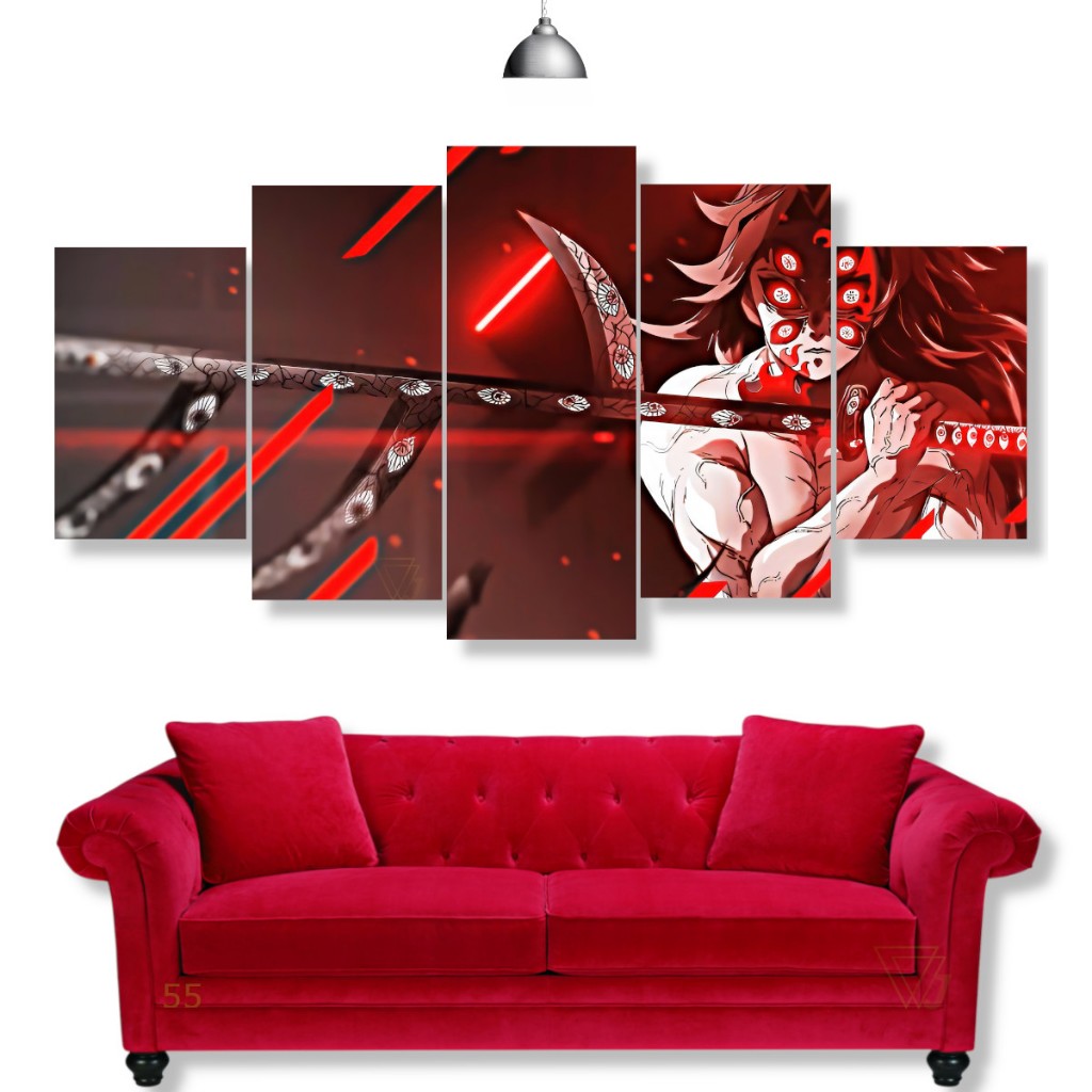 Quadro Decorativo Kokushibo Lua Superior 1 Kimetsu No Yaiba Demon ...