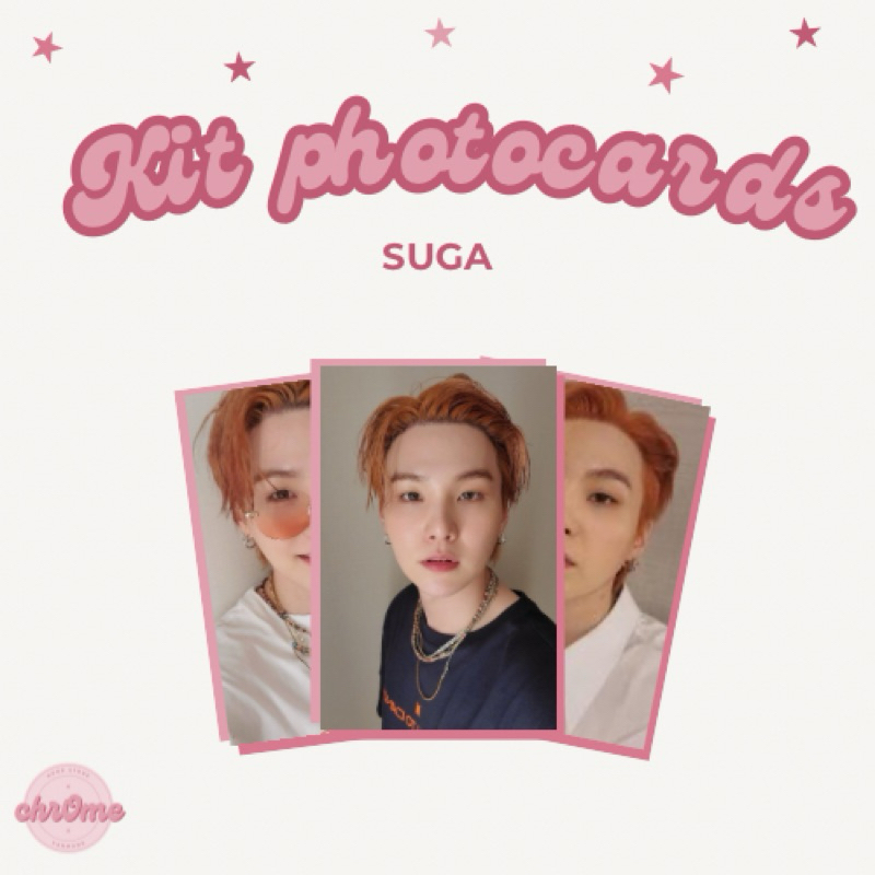 SUGA BTS | KIT COM 4 PHOTOCARDS | Shopee Brasil