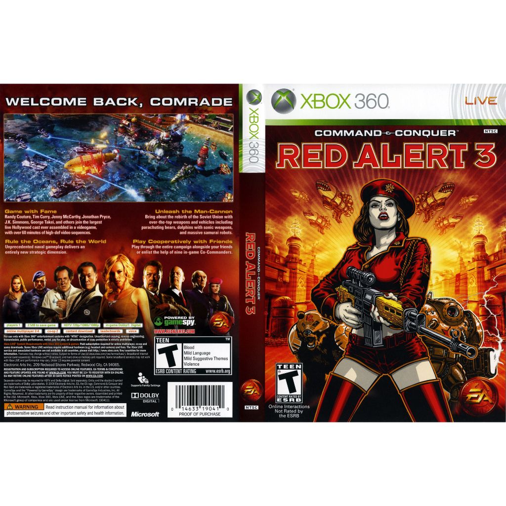 Command and conquer red alert 3 P/ XBOX360 (LTU/LT/JTAG/RGH) | Shopee ...