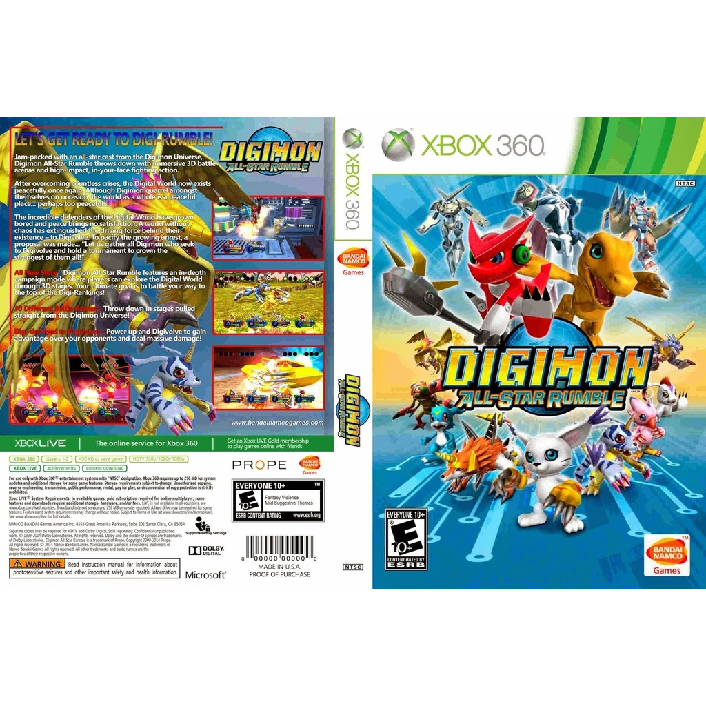 Digimon All S. Rumble P XBOX360 LTU LT JTAG RGH Shopee Brasil