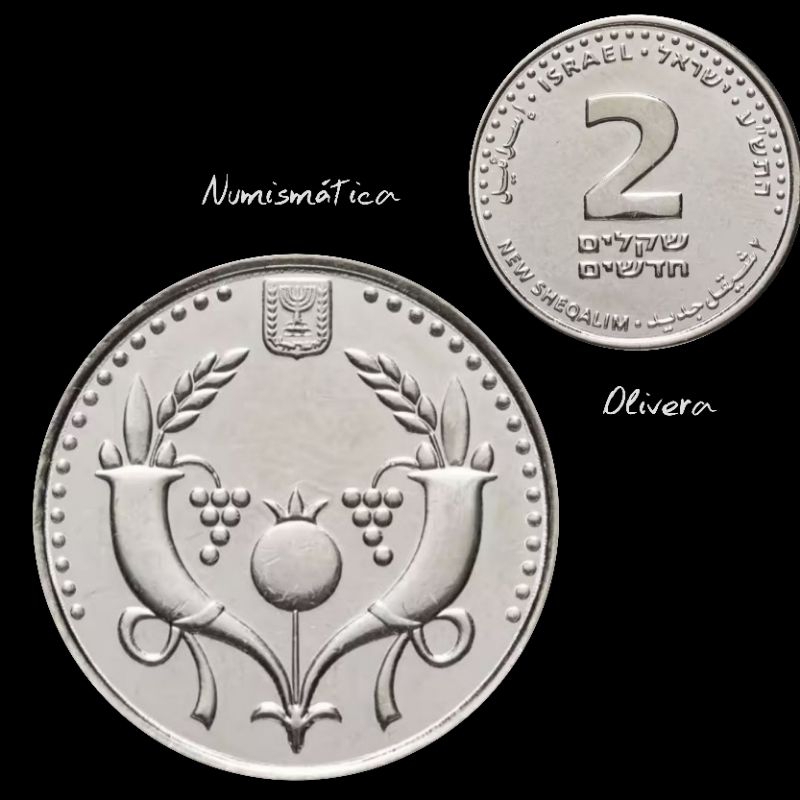 Moeda antiga Israel 2 sheqalim novos. L.: 1471 | Shopee Brasil