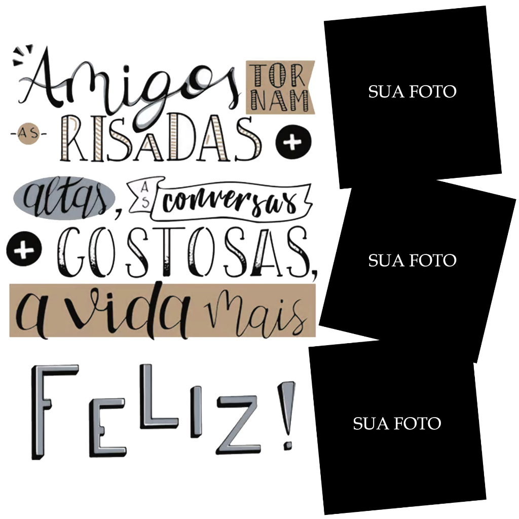 AZULEJO PERSONALIZADO AMIGOS TORNAM AS RISADAS MAIS ALTAS AS CONVERSAS MAIS GOSTOSAS A VIDA MAIS ...