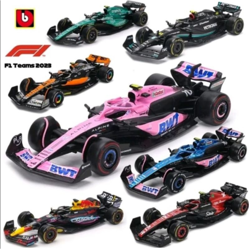 Miniatura de carro de Fórmula 1 Escala 1:43 Modelos 2023 | Shopee Brasil