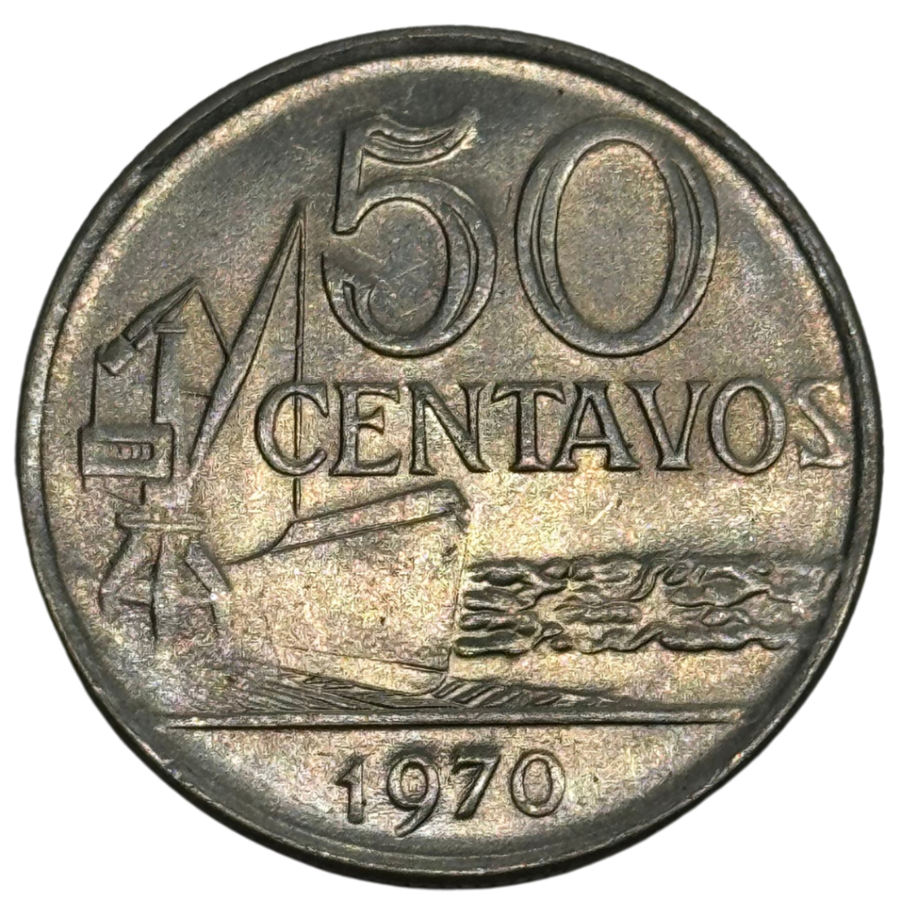 Moeda antiga 50 centavos | Shopee Brasil