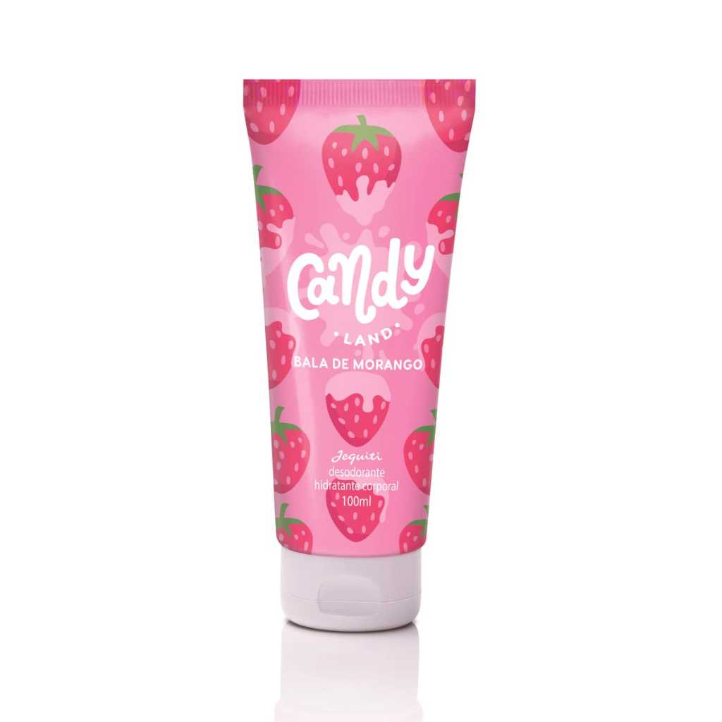 Hidratante Infantil Corporal Candy Land Bala De Morango, 100 ml JEQUITI ...