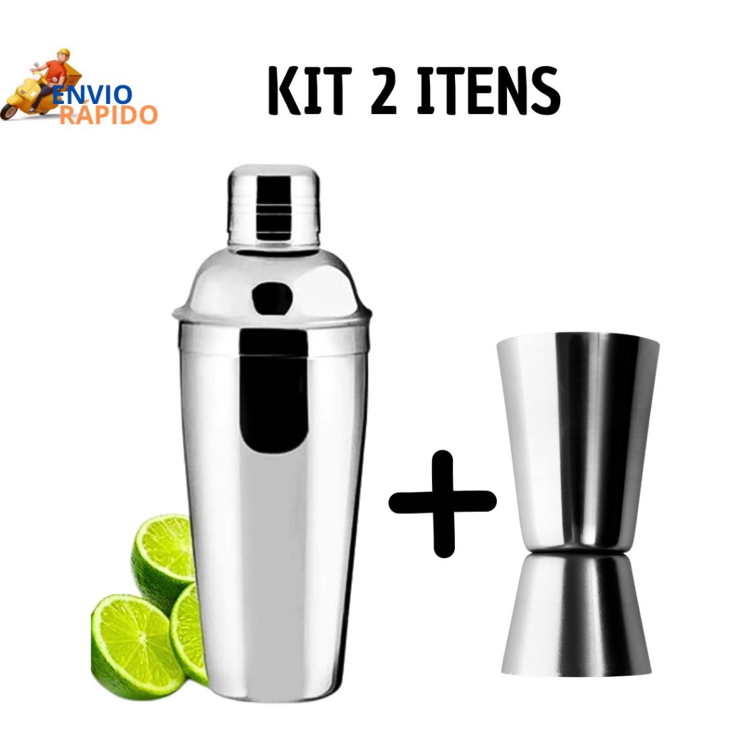 COQUETELEIRA 750 ML + DOSADOR 30/60 ML, KIT BAR MAN - KIT CAIPIRINHA ...