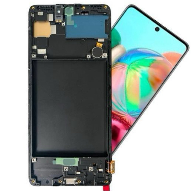 Frontal Tela Display C/aro A71 A715 100% Original Amoled Borda Infinita | Shopee Brasil