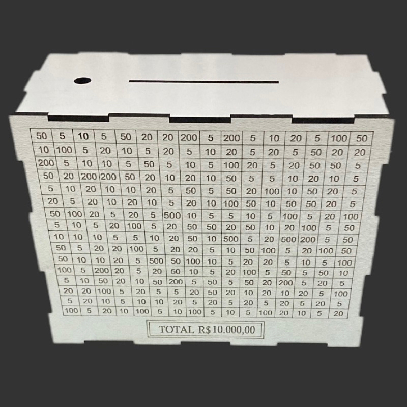 Cofre Desafio painel de marcar para guardar até 10.000 mil reais MDF ...