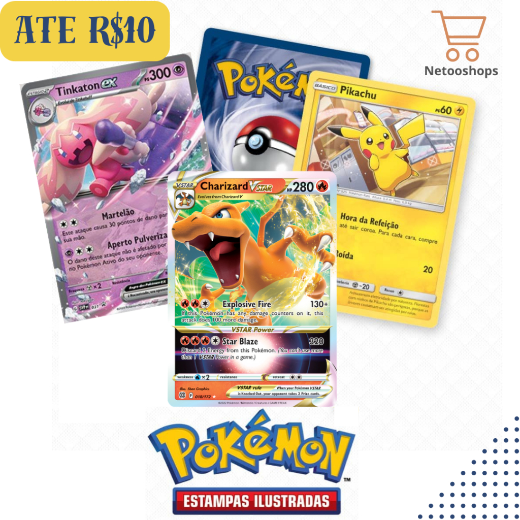 Kit Cartas / Cards Pokemon TCG Aleatorios | Shopee Brasil