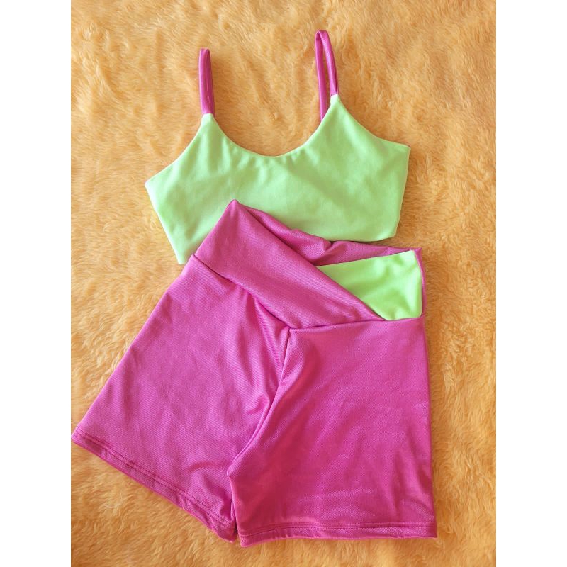 Conjunto Fit (top dupla face) | Shopee Brasil