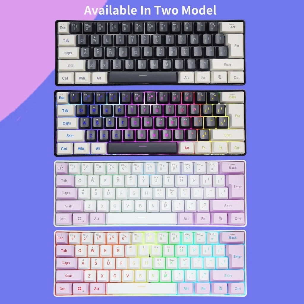 Teclado Gamer Mecanico SAMA Y - H61K Preto e Com fio RGB 61 Teclas ...