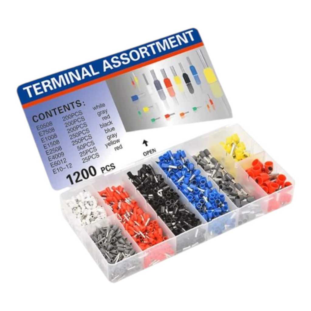 Kit 1200 Terminal Tubular Ilhós Kit 1200 Terminais Tubulares 10mm ...