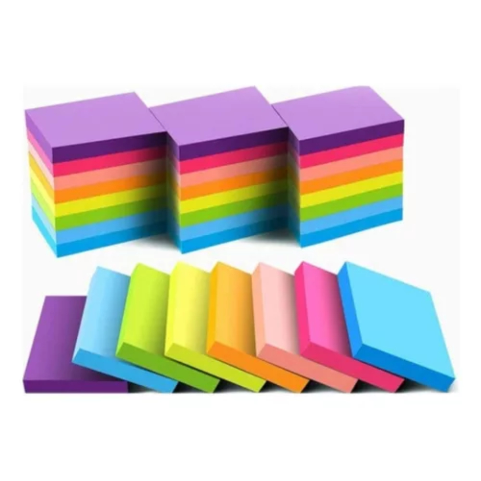 Bloco De Notas Post Auto Adesivo Cubo Colorido It 1200 Folhas | Shopee ...